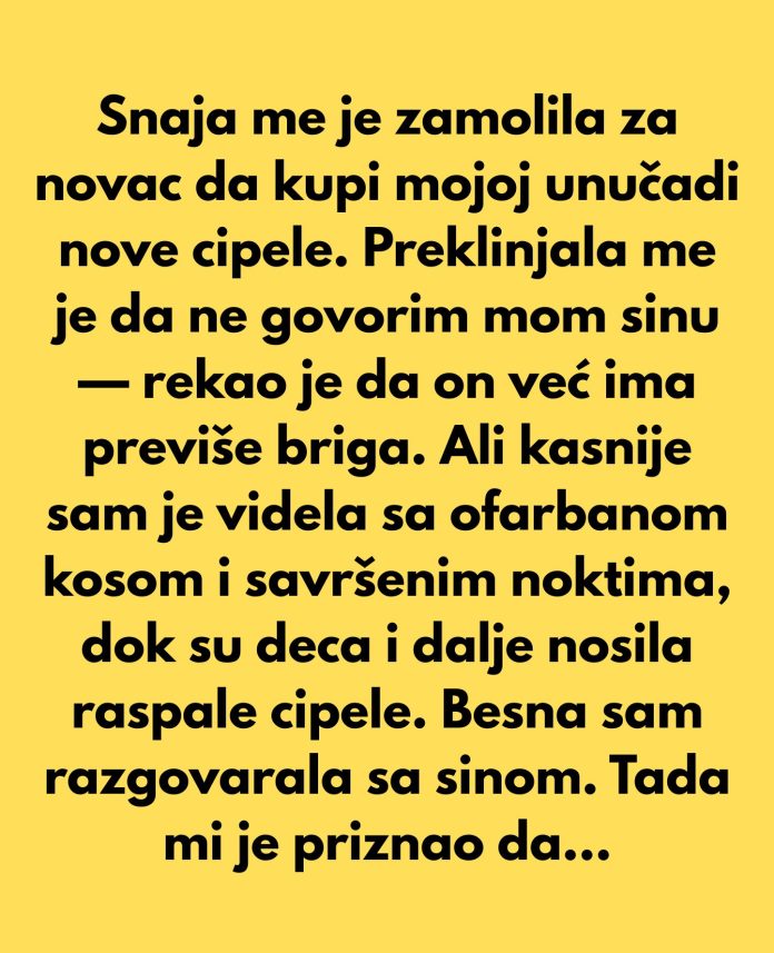 Snaja je pozajmila novac od mene i odbila da ga vrati — pa sam ...